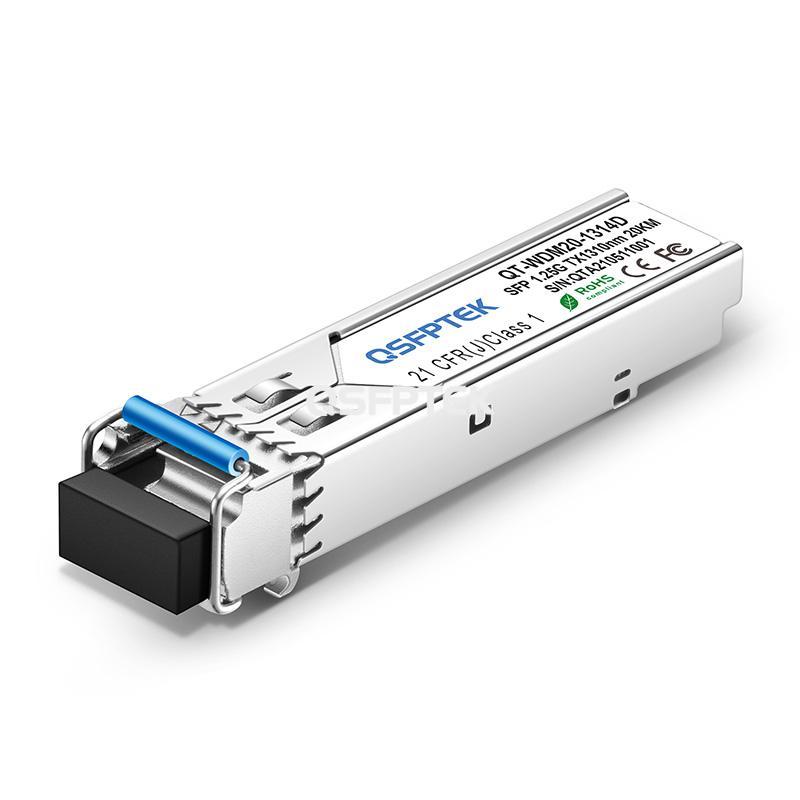 H3C SFP-GE-LX20-SM1310 BiDi SFP 1000BASE-BX-U TX1310nm/RX1490nm 20km Compatible Transceiver ...