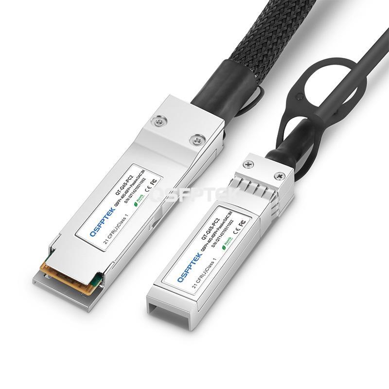 Juniper QFX-QSFP-DACBO-1M 40G QSFP+ to 4x10G SFP+ DAC Breakout Cable - QSFPTEK