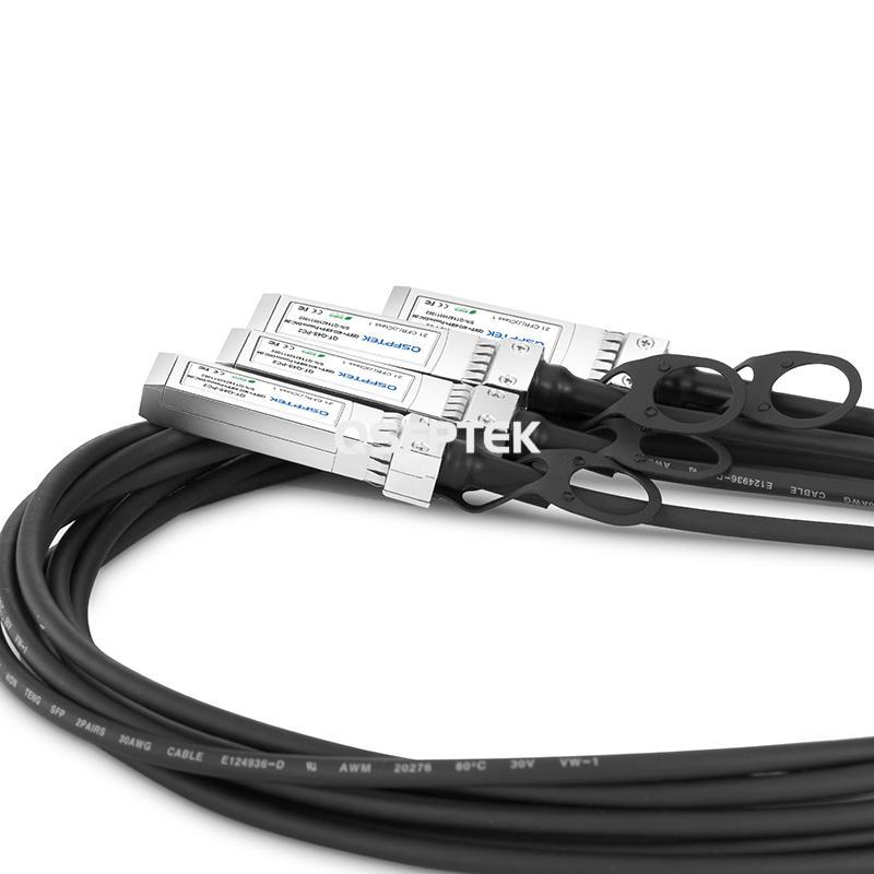 Cisco QSFP-4SFP10G-CU5M 40G QSFP+ to 4x10G SFP+ DAC Breakout Cable - QSFPTEK