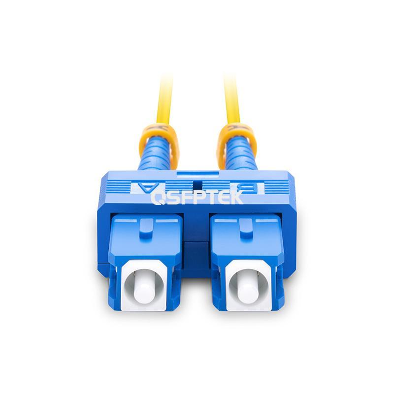 SC UPC to SC UPC Duplex OS2 2.0mm PVC Fiber Optic Patch Cable 2m