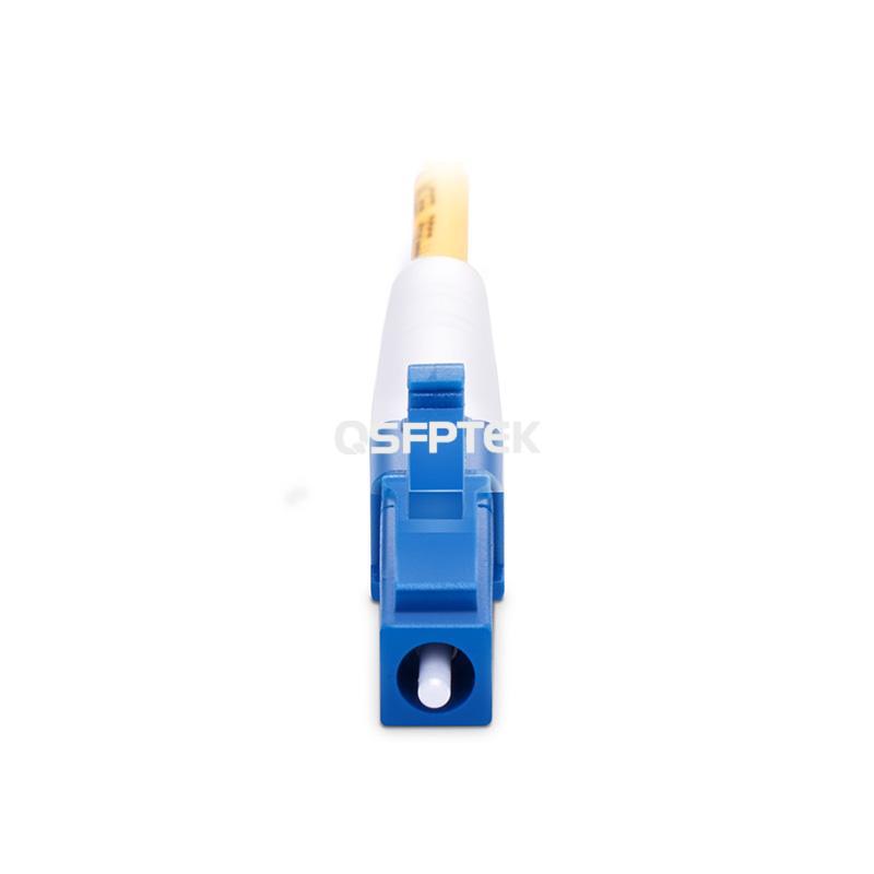 LC UPC to LC UPC Simplex OS2 2.0mm PVC Fiber Optic Patch Cable 5m-QSFPTEM