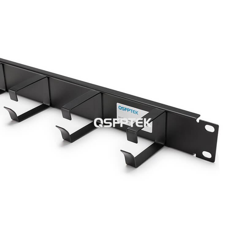 1U 19-inch Rackmount Horizontal Cable Manager Organizer with D-Rings ...