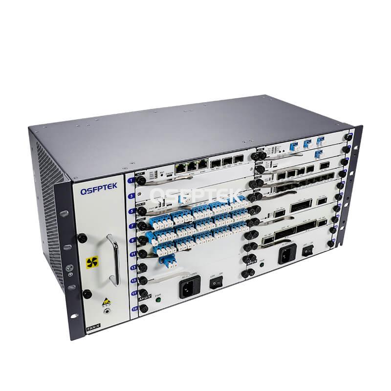 15 Slot 5U Managed Chassis Platform Unloaded for OTN Transmission - QSFPTEK