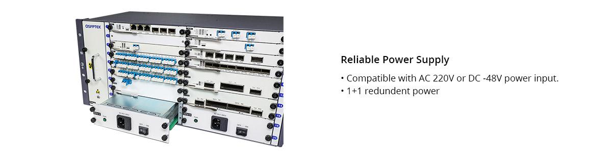 15 Slot 5U Managed Chassis Platform Unloaded for OTN Transmission - QSFPTEK
