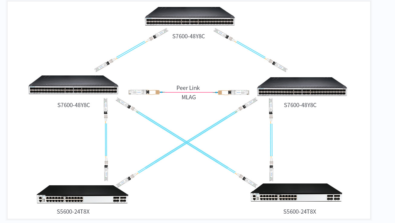 S7600-48Y8C, 48-Port Ethernet L3 Data Center Switch, 48x 25Gb SFP28, 8 ...