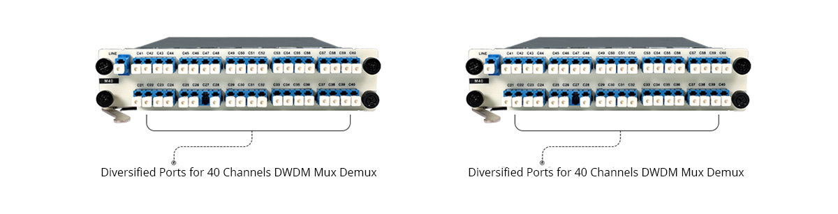 40ch C21-C60 Active Dual Fiber DWDM Mux and Demux Module