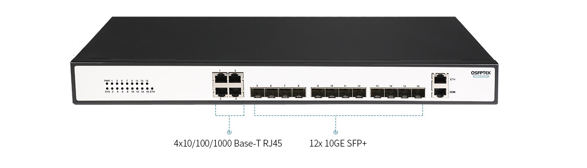 S5600-4T12X, Managed Layer 3+ Gigabit Network Switch, with 10G SFP+ Uplinks, Support MLAG, VXLAN ...