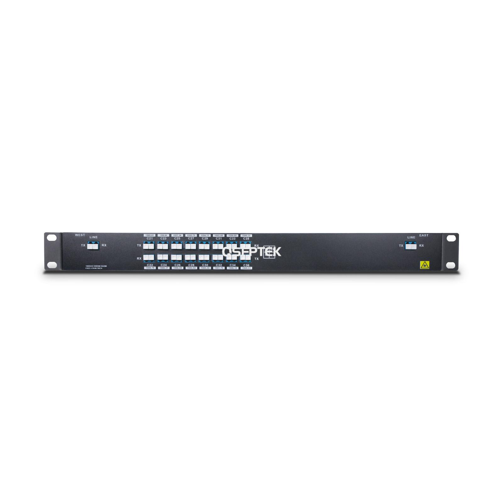 16CH C21-36 Dual Fiber Unidirectional DWDM OADM MUX DEMUX -QSFPTEK