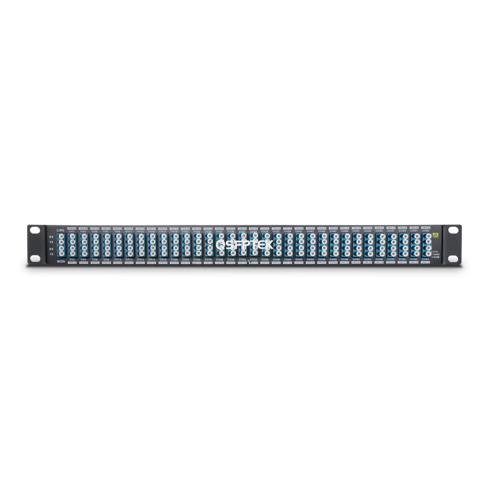75GHz 64CH DWDM Mux Demux,with Monitor Port, LC/UPC,1U Rack Mount (1528 ...
