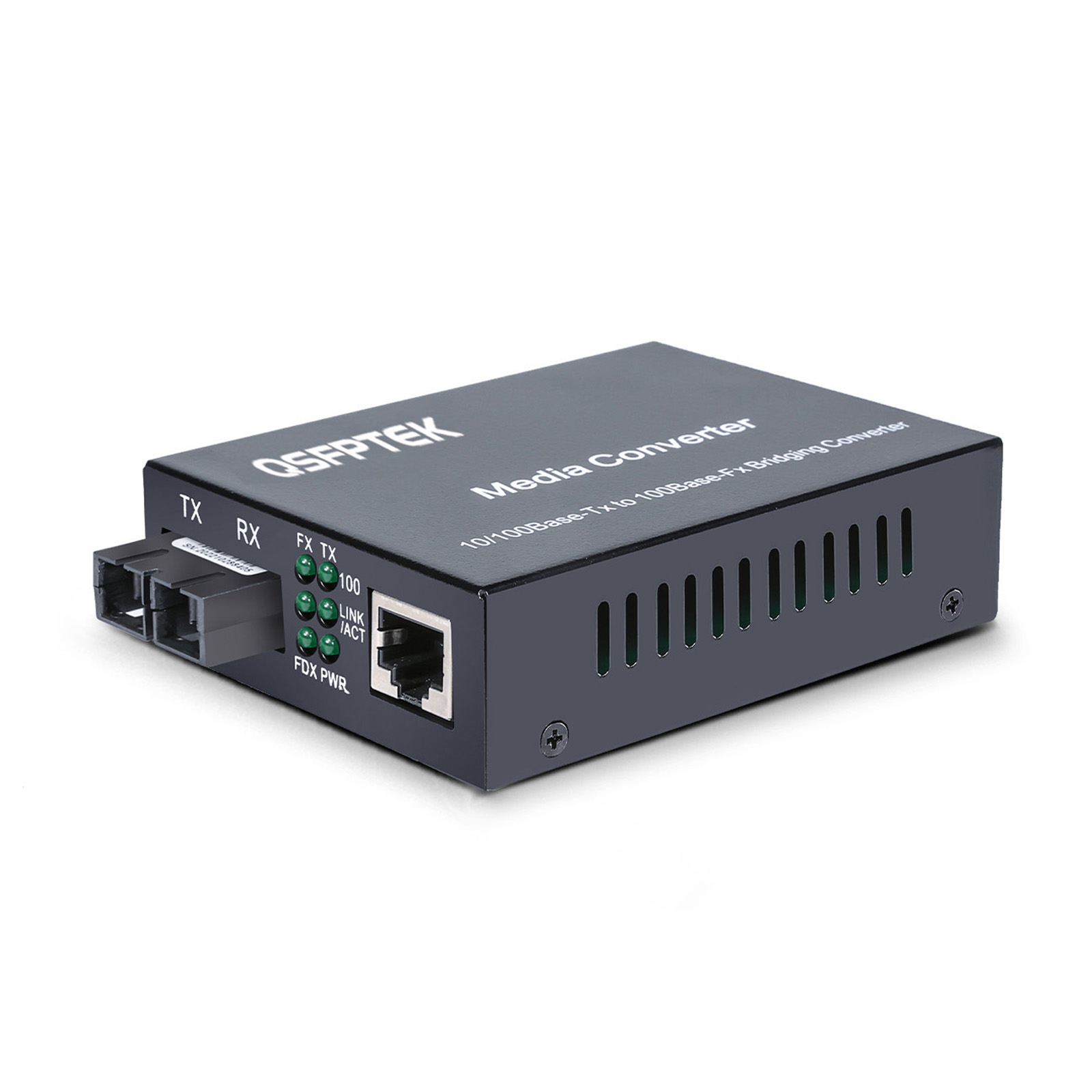 10/100/1000Base-Tx to 1000Base-LX Gigabit Ethernet Media Converter Single Mode 10Km, AC 100V ...