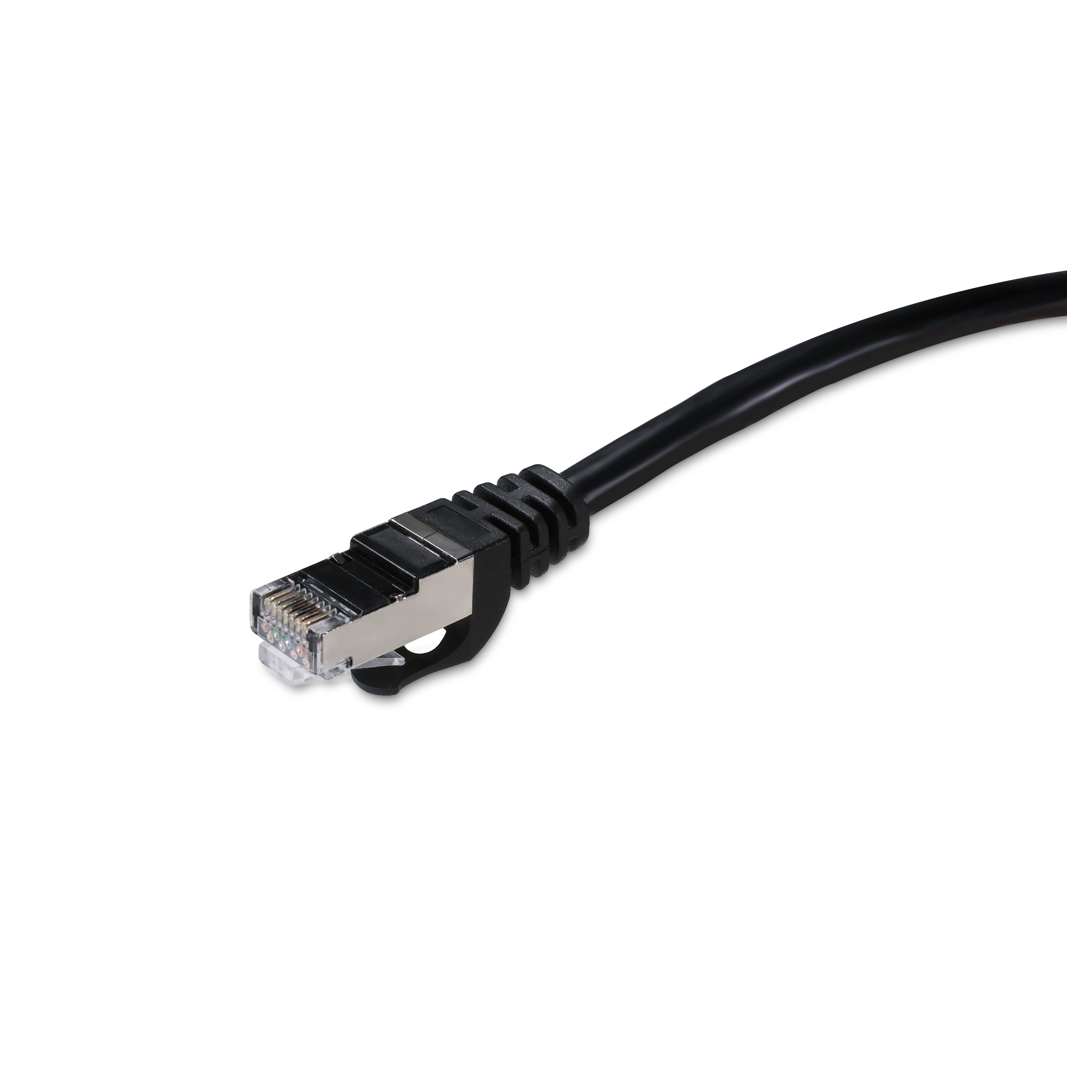 1ft (0.3m), Black Cat7 Snagless Shielded (SFTP) Ethernet Network Patch ...