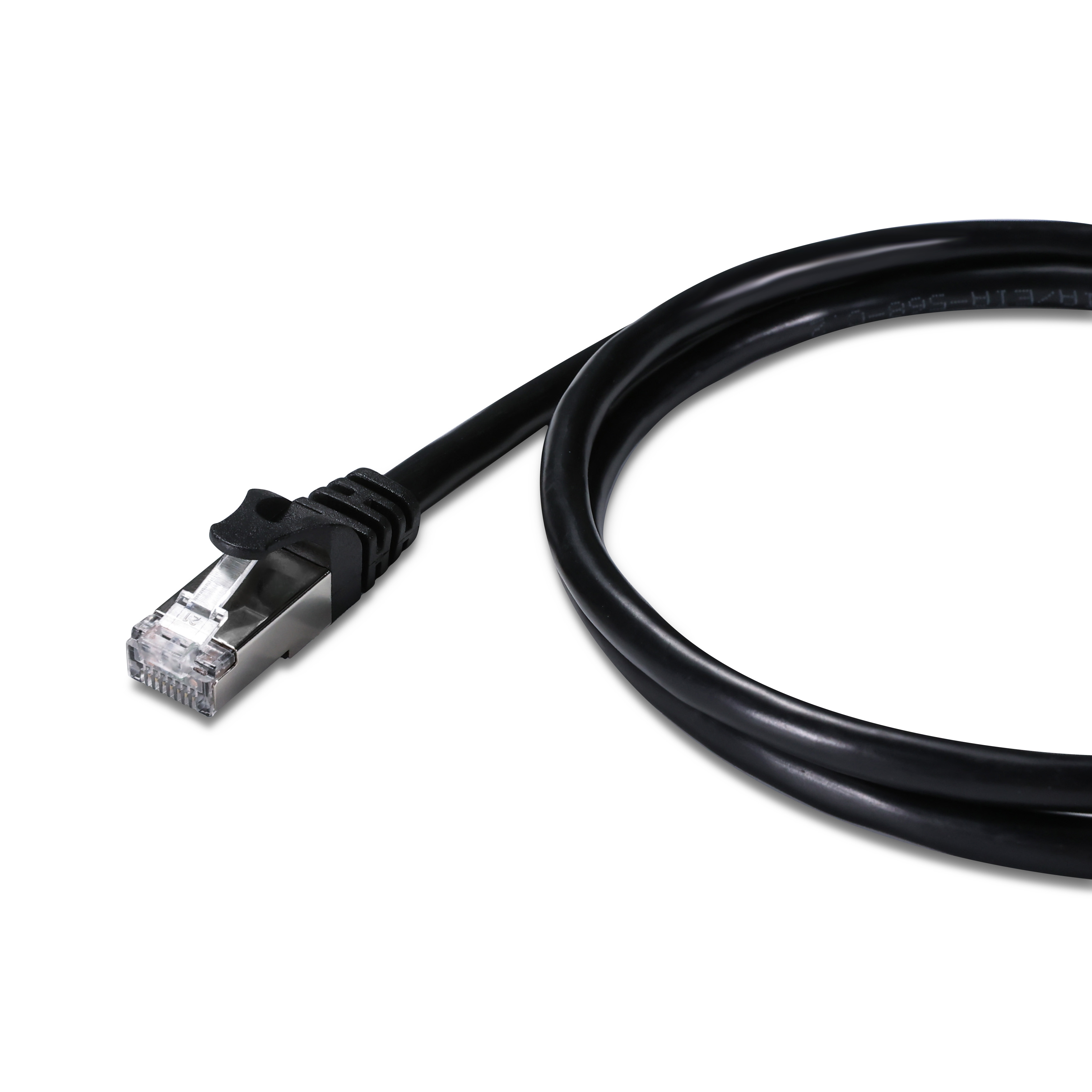 3ft (0.9m) Black Cat7 Snagless Shielded (SFTP) Ethernet Network Patch ...