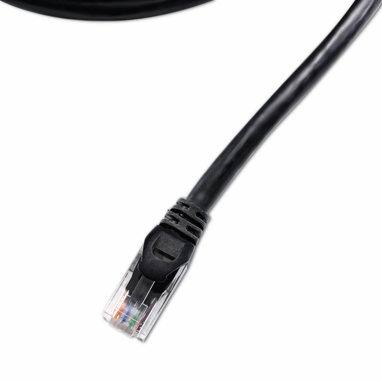 1.5ft (0.45m) Black Cat6 Ethernet Network Patch Cable Snagless ...