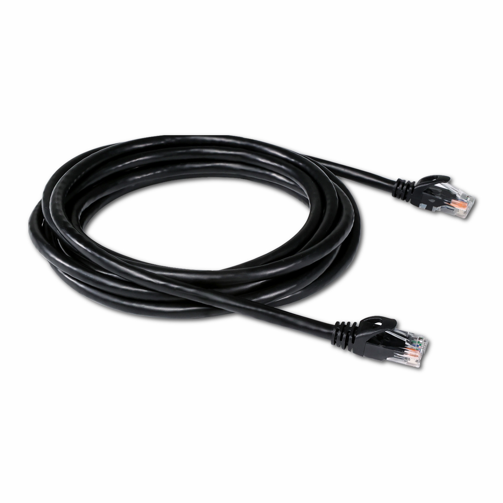 7ft (2.1m) Black Cat6 Ethernet Network Patch Cable Snagless Unshielded ...