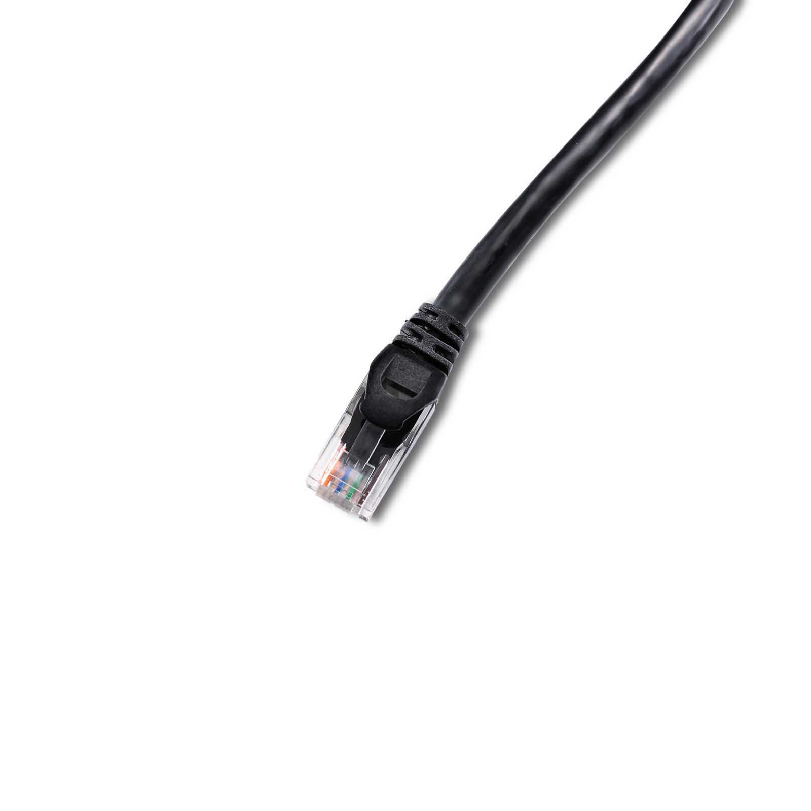 16ft (4.9m) Black Cat6 Ethernet Network Patch Cable Snagless Unshielded ...