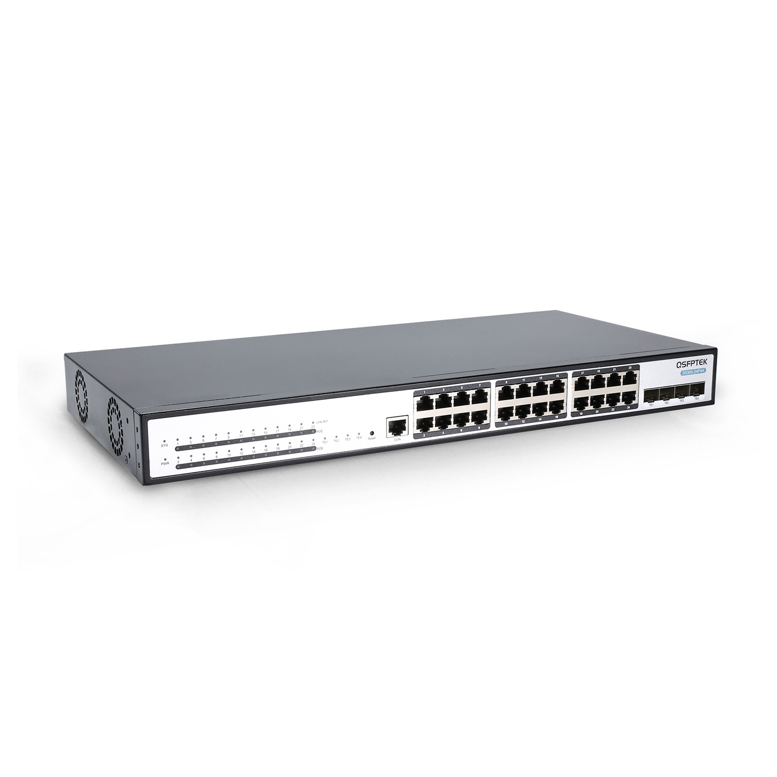 S5300-24P4X, 24-Port Gigabit Ethernet L2+ PoE+ Stackable Switch, 370W ...