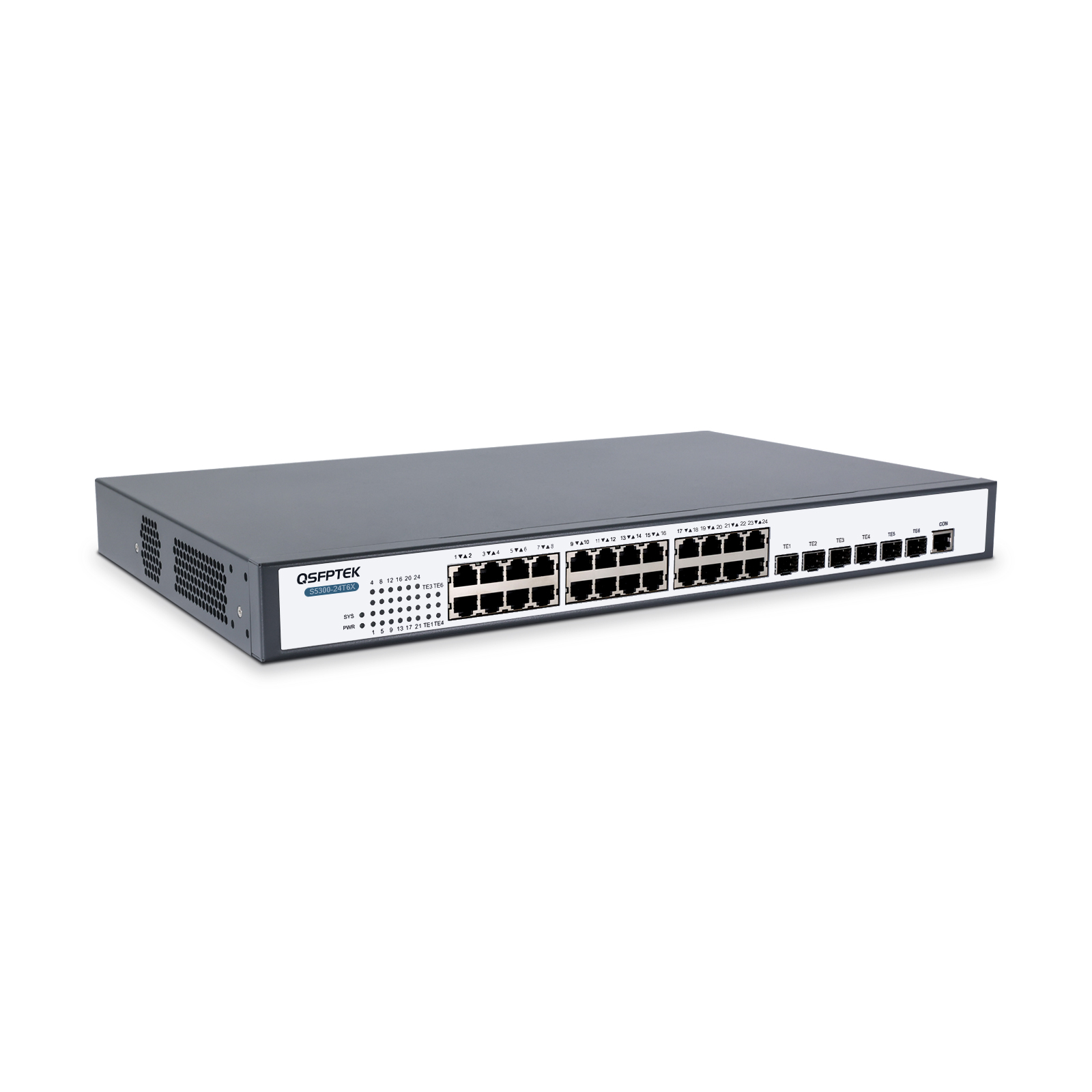 24-Port Gigabit Ethernet L3 Stackable Switch with 10G Uplinks, S5300 ...