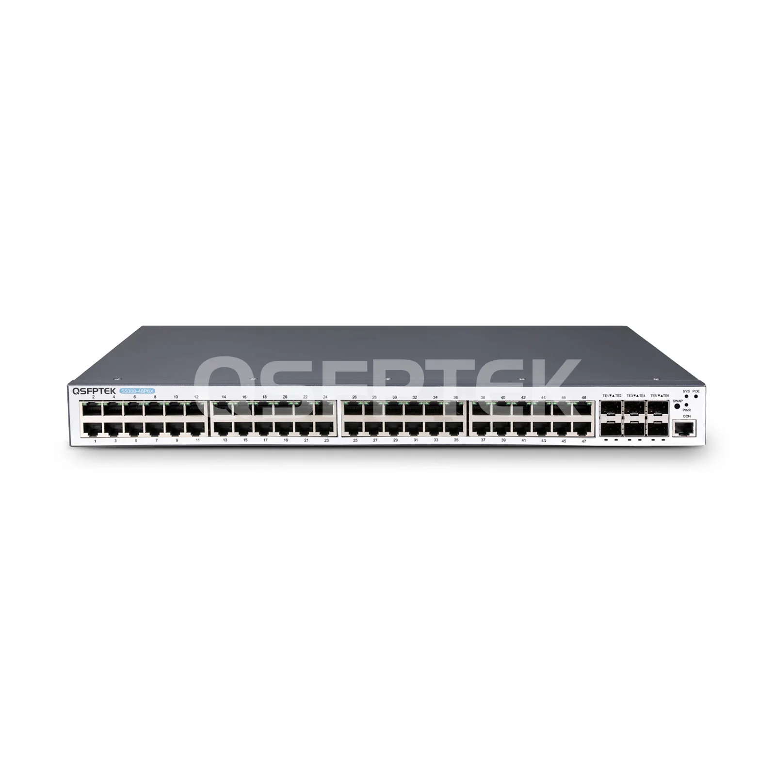 S5300-48P6X, 48-Port Gigabit Ethernet L2+ PoE+ Switch, 48 x PoE+ Ports ...