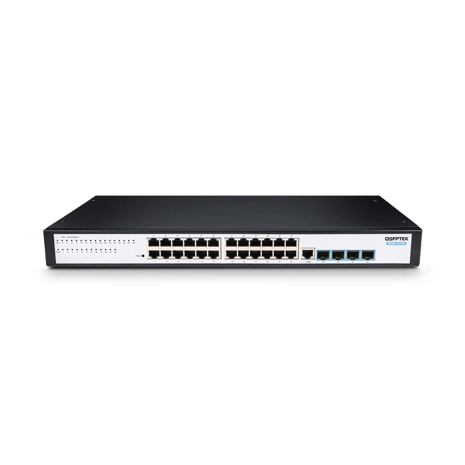 24-Port Fanless Gigabit Ethernet L2+ Switch with 1G SFP Uplinks, S5300 ...