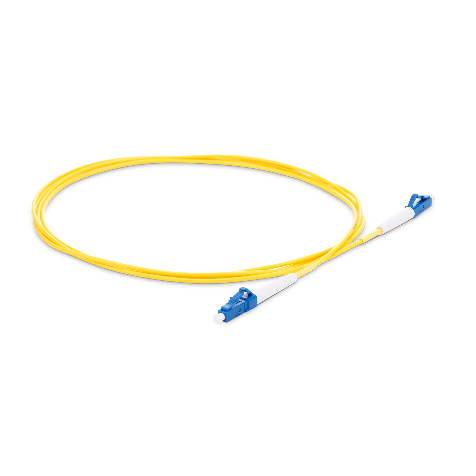 LC UPC to LC UPC Simplex OS2 2.0mm PVC Fiber Optic Patch Cable 2m-QSFPTEK