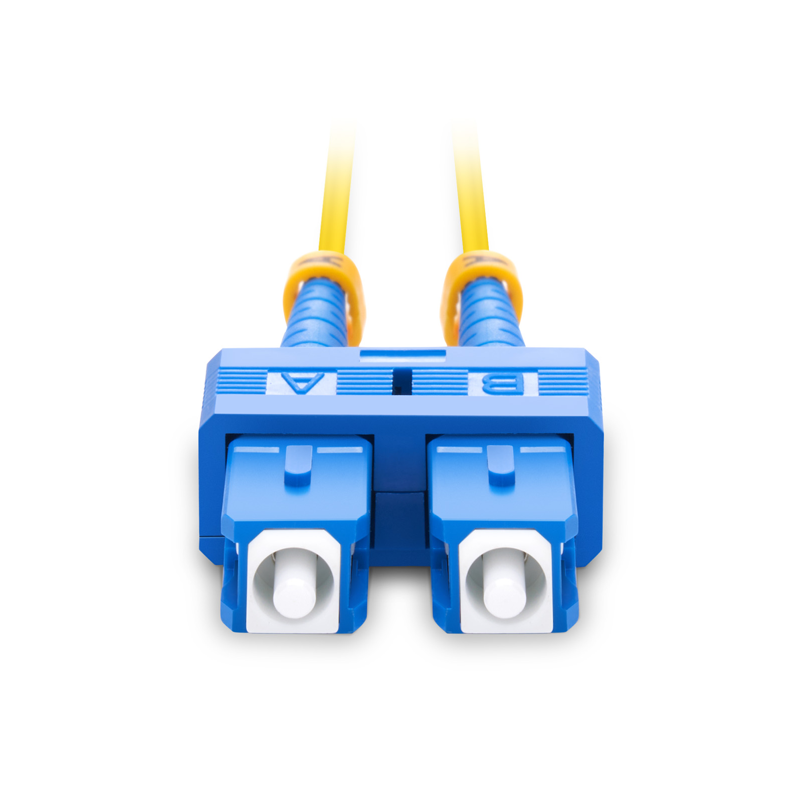 LC UPC to SC UPC Duplex OS2 2.0mm PVC Fiber Optic Patch Cable 1.5m