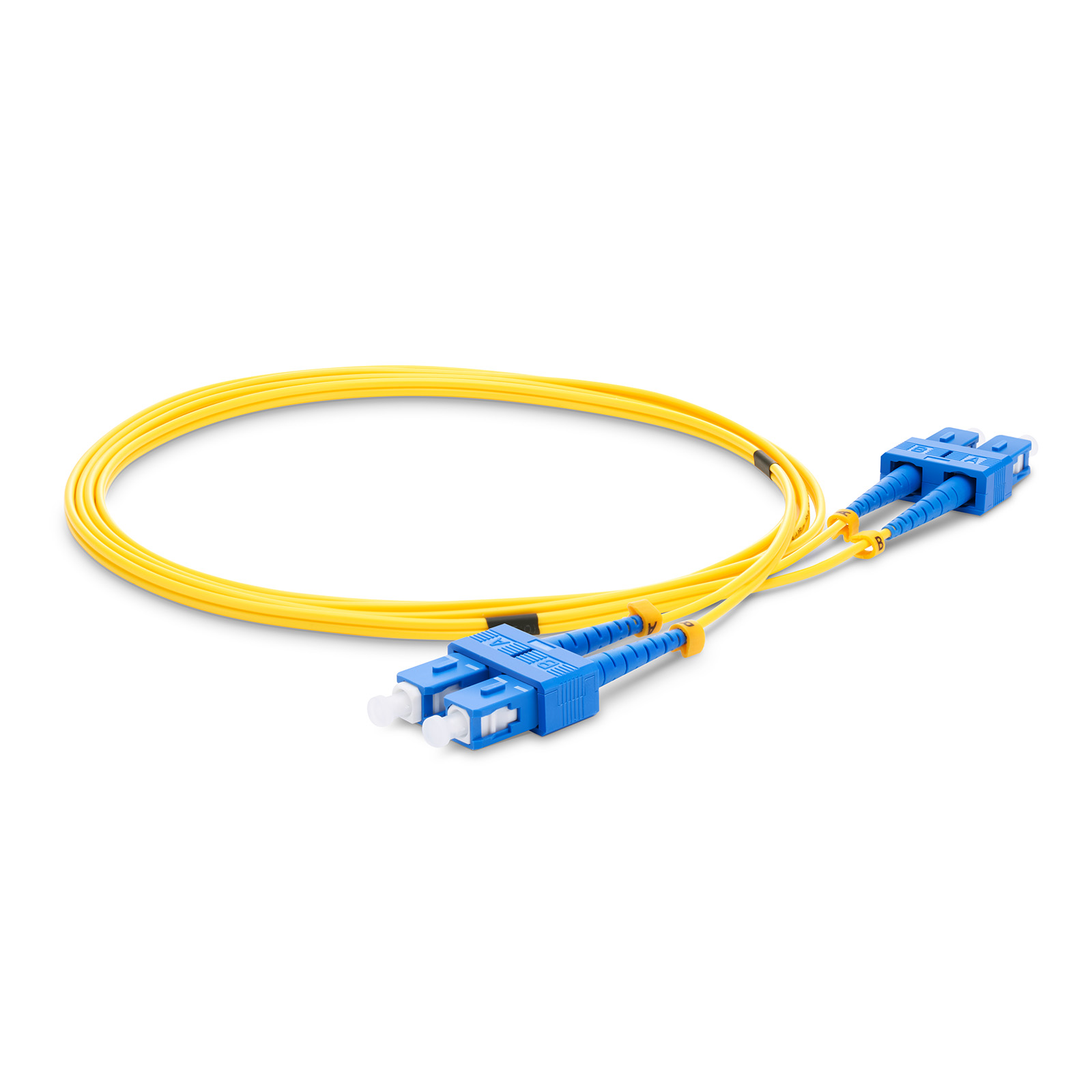 SC UPC to SC UPC Duplex OS2 2.0mm PVC Fiber Optic Patch Cable 3m