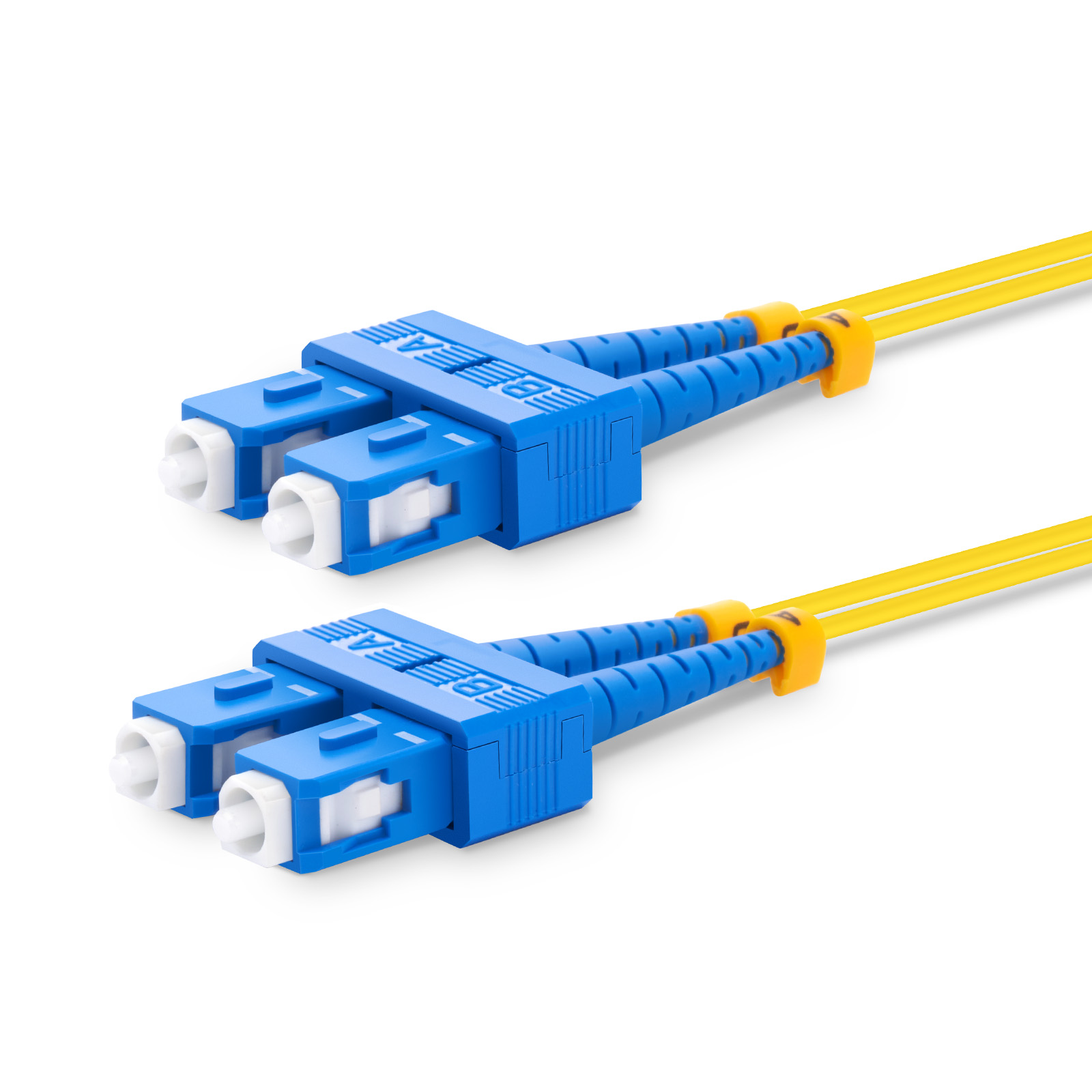 SC UPC to SC UPC Duplex OS2 2.0mm PVC Fiber Optic Patch Cable 3m