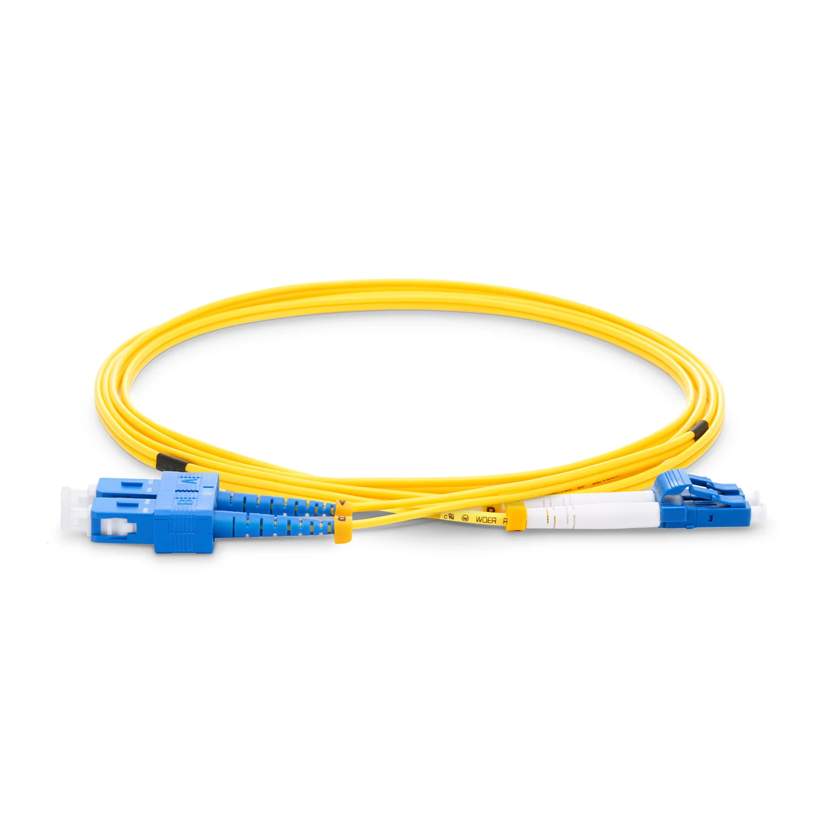 LC UPC to SC UPC Duplex OS2 2.0mm LSZH Fiber Optic Patch Cable 1m