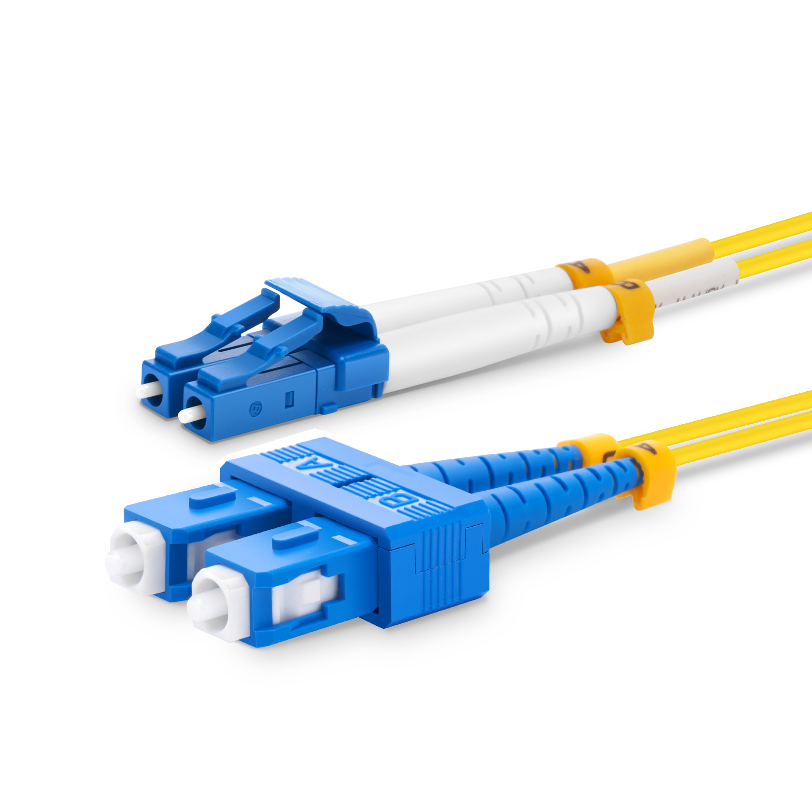 LC UPC to SC UPC Duplex OS2 2.0mm LSZH Fiber Optic Patch Cable 1m