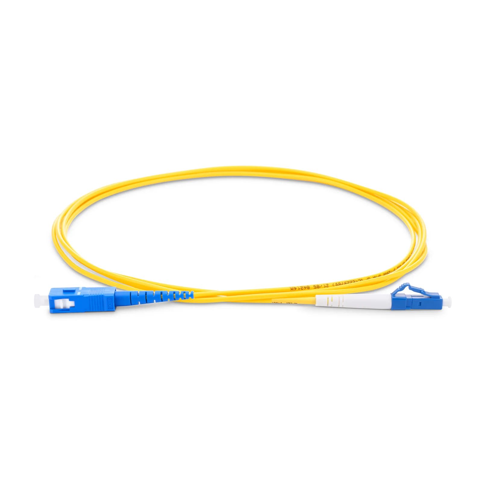 LC UPC to SC UPC Simplex OS2 2.0mm PVC Fiber Optic Patch Cable 1m-QSFPTEK
