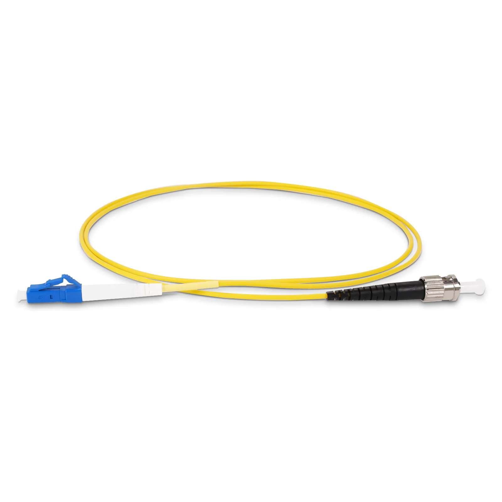 LC UPC to ST UPC Simplex OS2 2.0mm PVC Fiber Optic Patch Cable 1m-QSFPTEK
