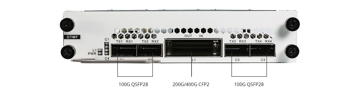 QT860-4M400GCFP2, 4 Channels 100G Muxponder, QSFP28 to CFP2 - QSFPTEK