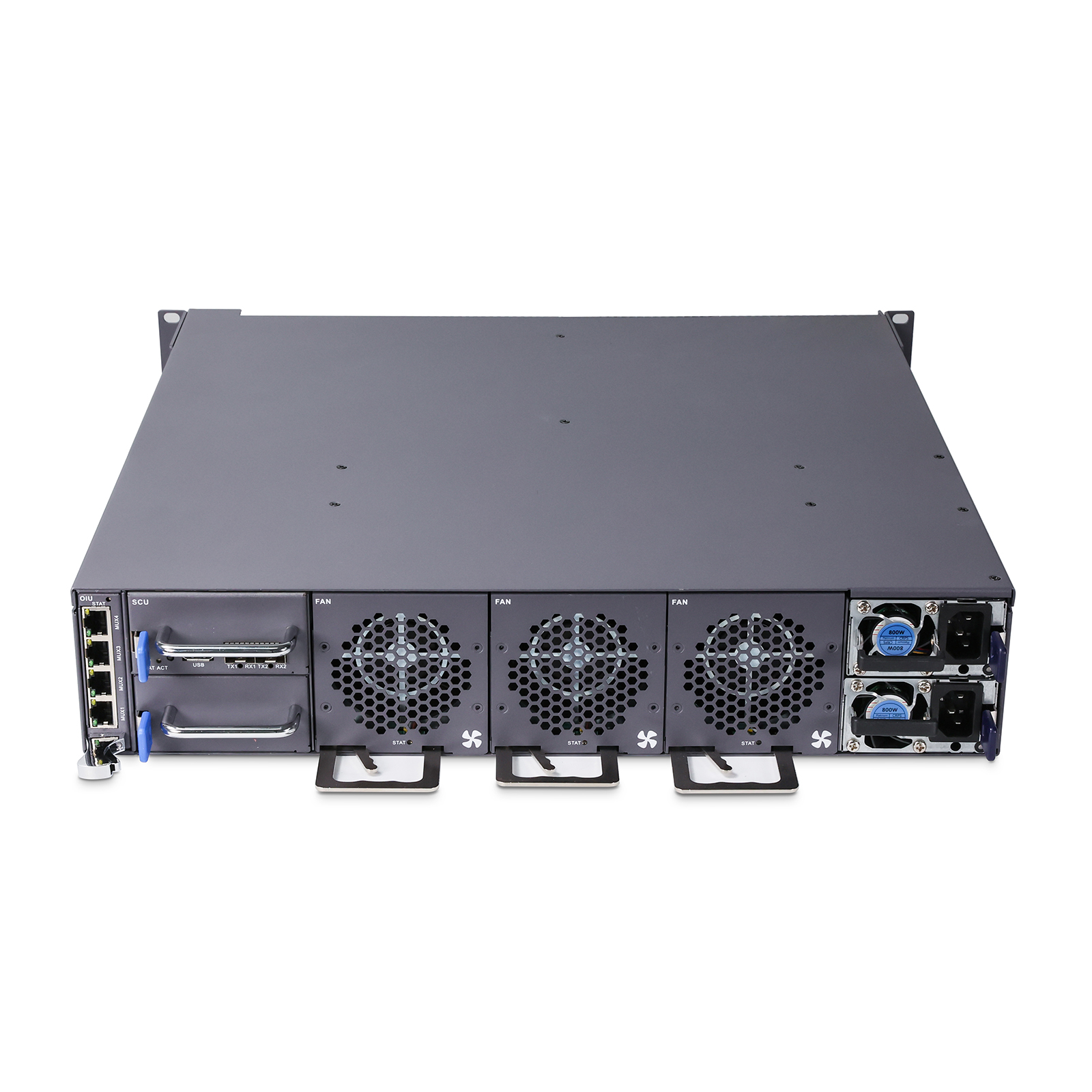 8 Slot 2U Managed Chassis Platform Unloaded for OTN Transmission - QSFPTEK