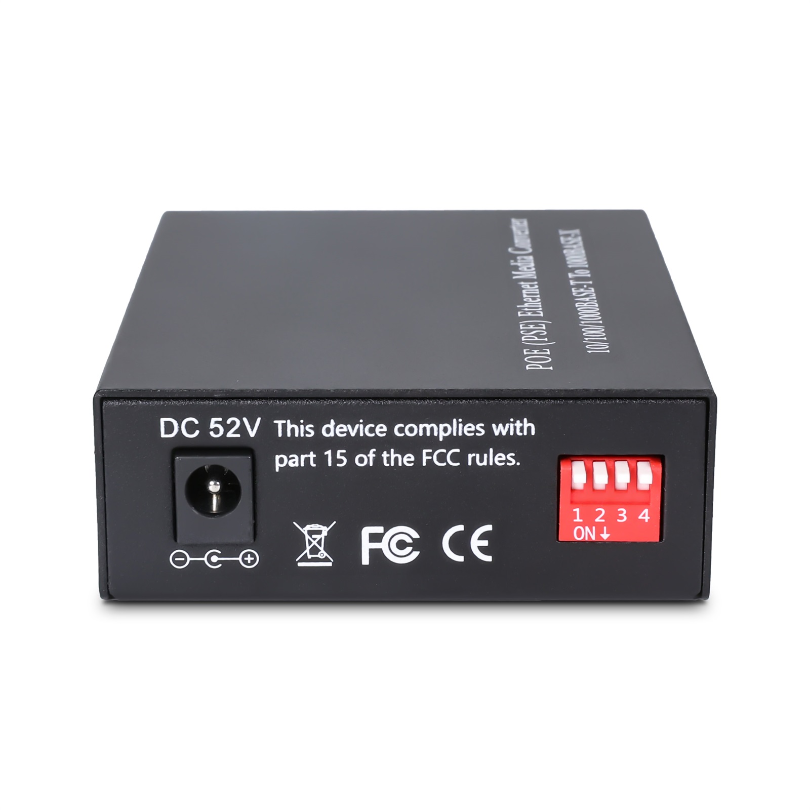 1x 10/100/1000Base-T to 1x 100/1000Base-X SFP Slot 1G PoE+ Media Converter