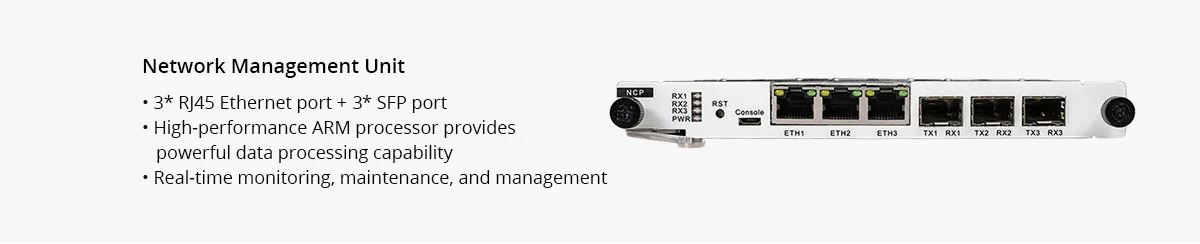 7 Slot 2U Managed Chassis Platform Unloaded for OTN Transmission - QSFPTEK