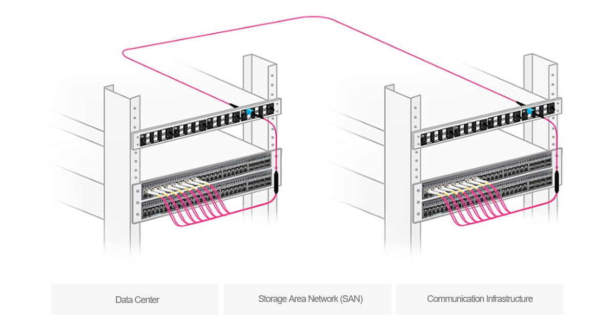 3m (10ft) MTP-16 (Female) to MTP-16 (Female) OM4 Elite Trunk Cable, 16 ...