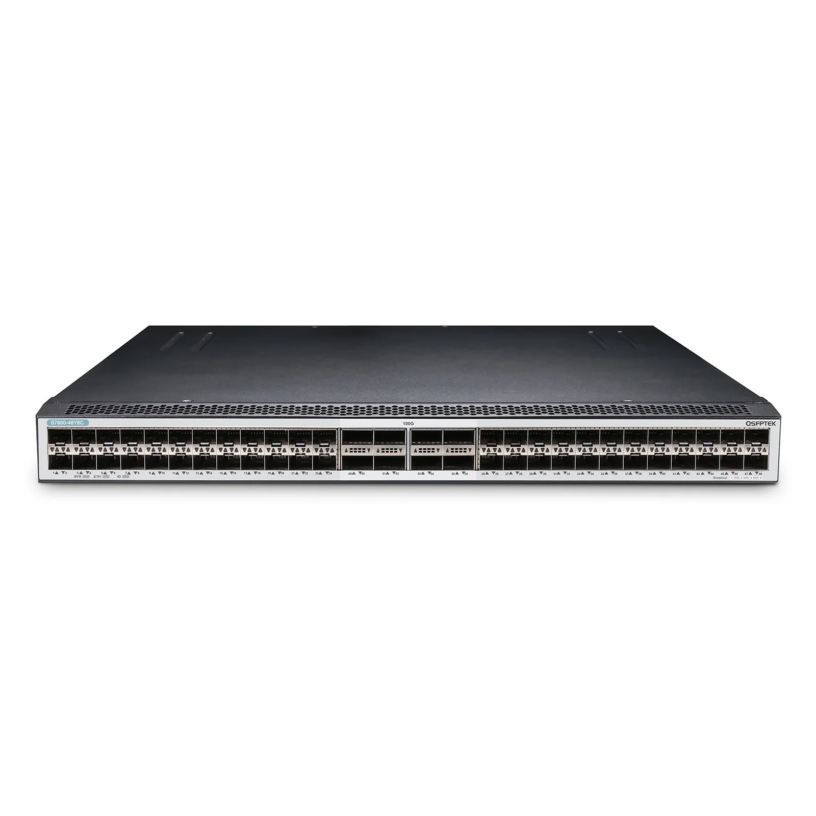 S7600-48Y8C, 48-Port Managed Layer 3+ 25G Ethernet Switch, with 100G QSFP28 Uplinks, Support ...