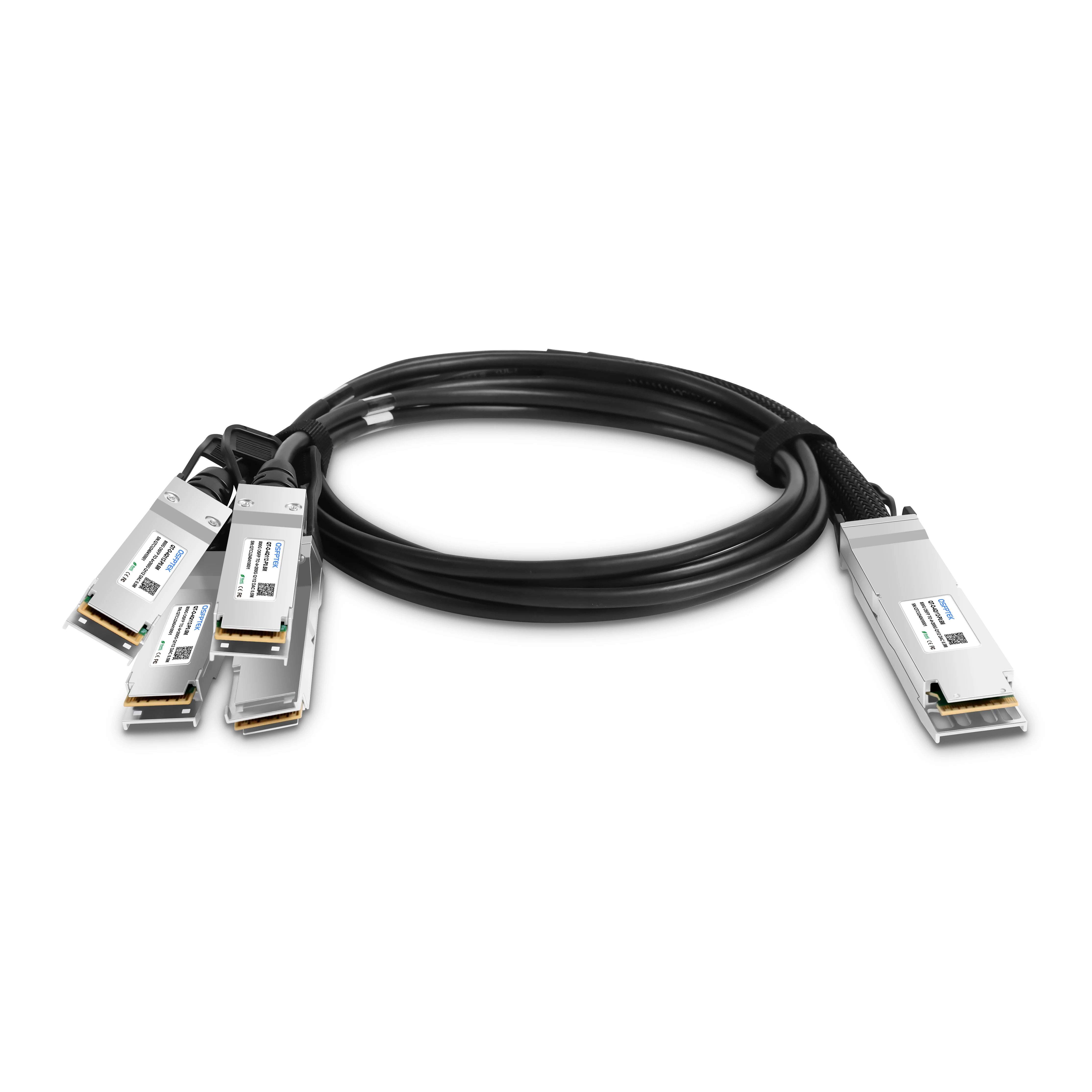 0.5m 800G OSFP to 4x 200G QSFP112 Passive Twinax DAC Breakout Cable ...