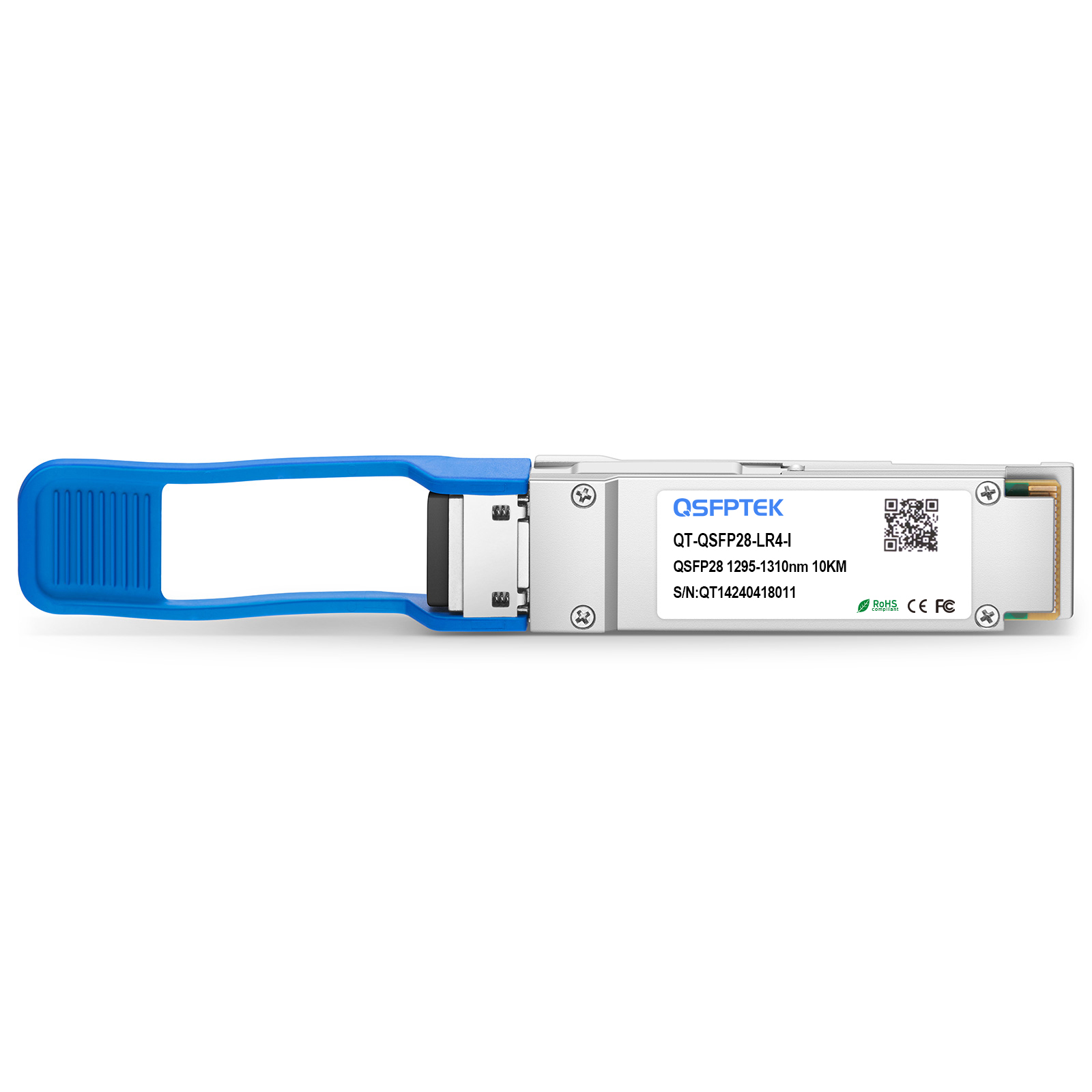 Customized 100GBASE-LR4 Industrial 10km QSFP28 Transceiver Module - QSFPTEK