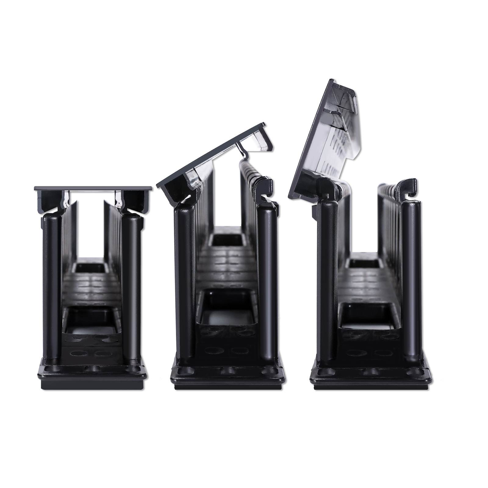 1U 19-inch Rack Horizontal Finger Duct Cable Management w/ Cover - QSFPTEK