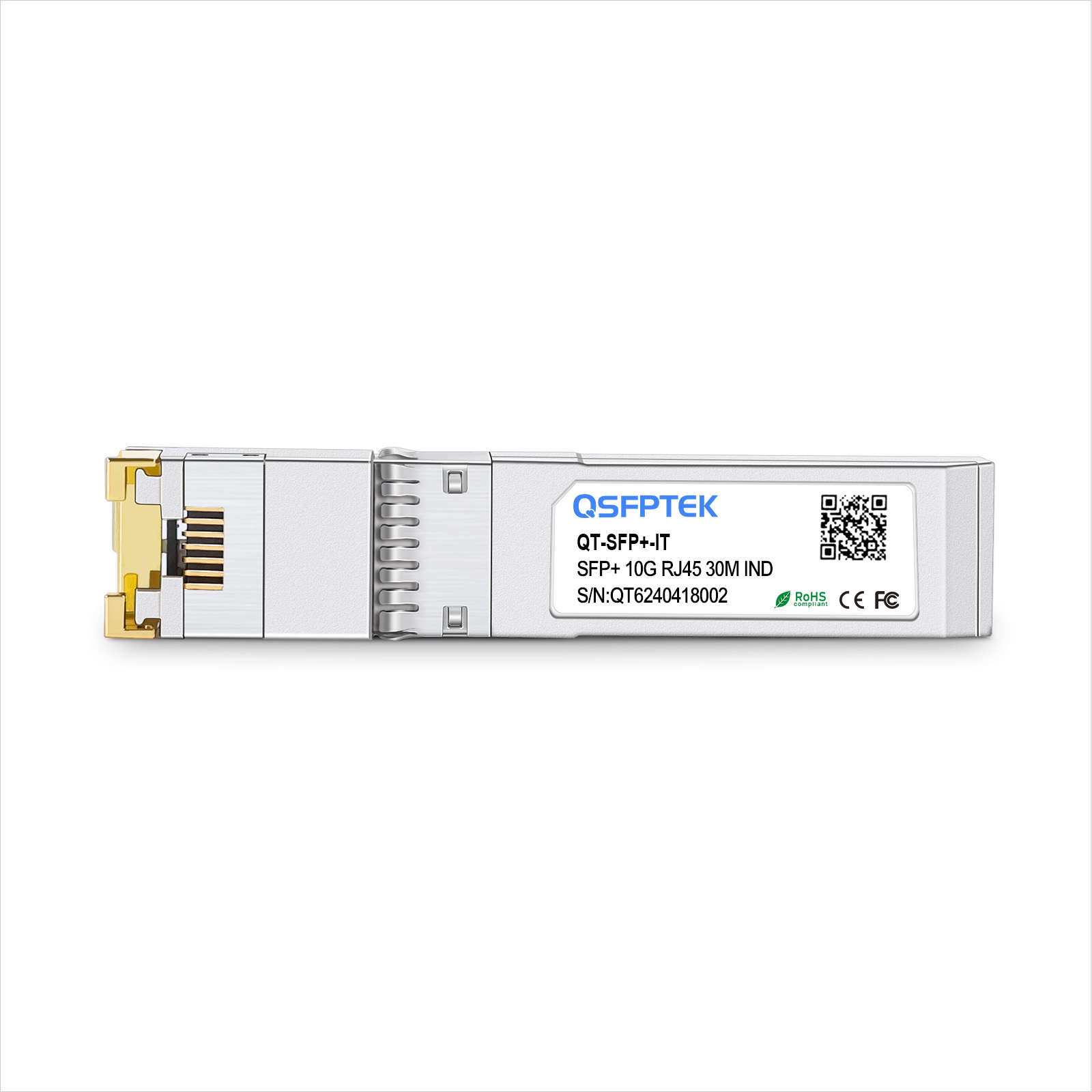 Generic SFP-10G-T-I 10GBASE-T SFP+ Industrial Transceiver Module - QSFPTEK