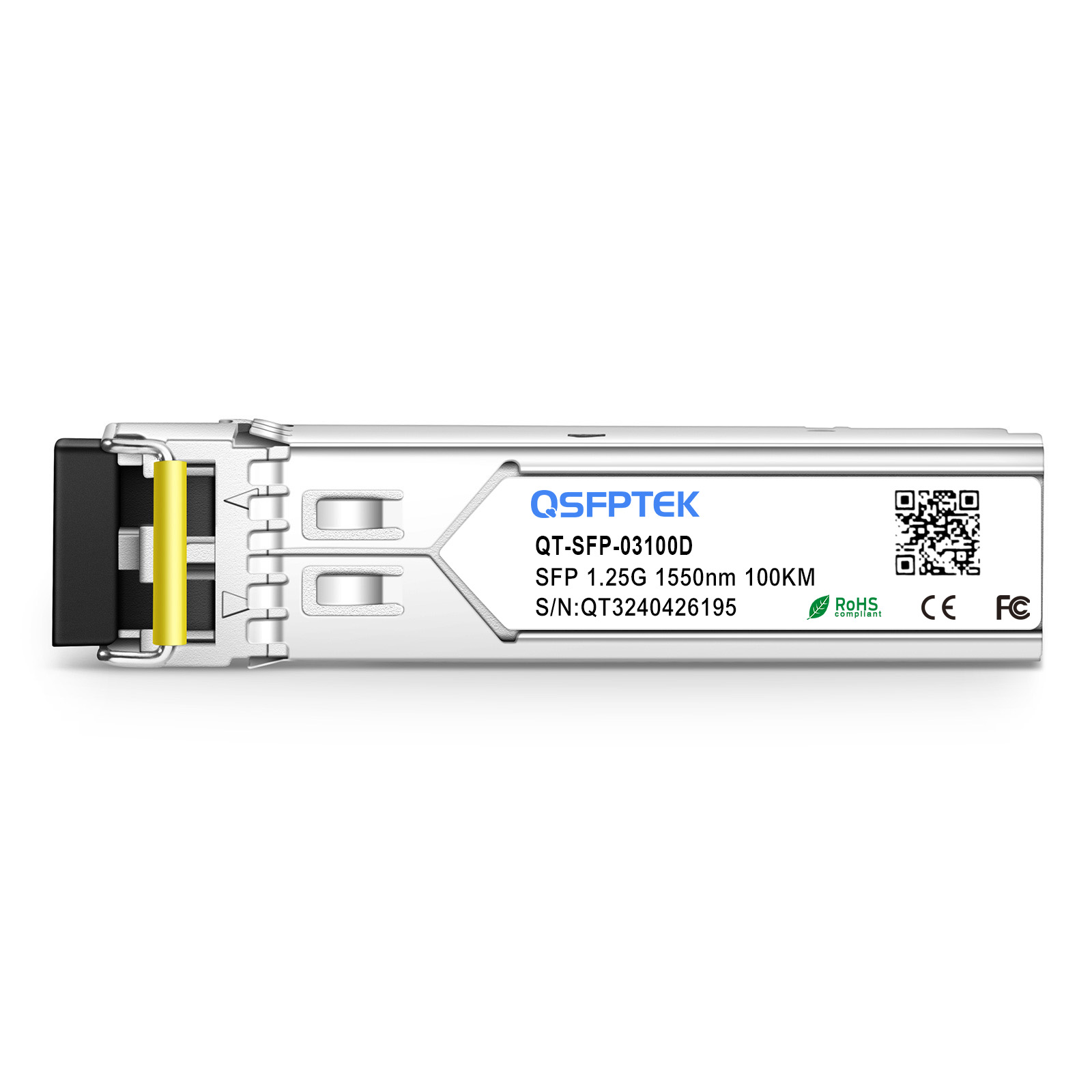 H3C SFP-GE-LH100-SM1550 Compatible 1000BASE-EZX SFP 100km Transceiver - QSFPTEK