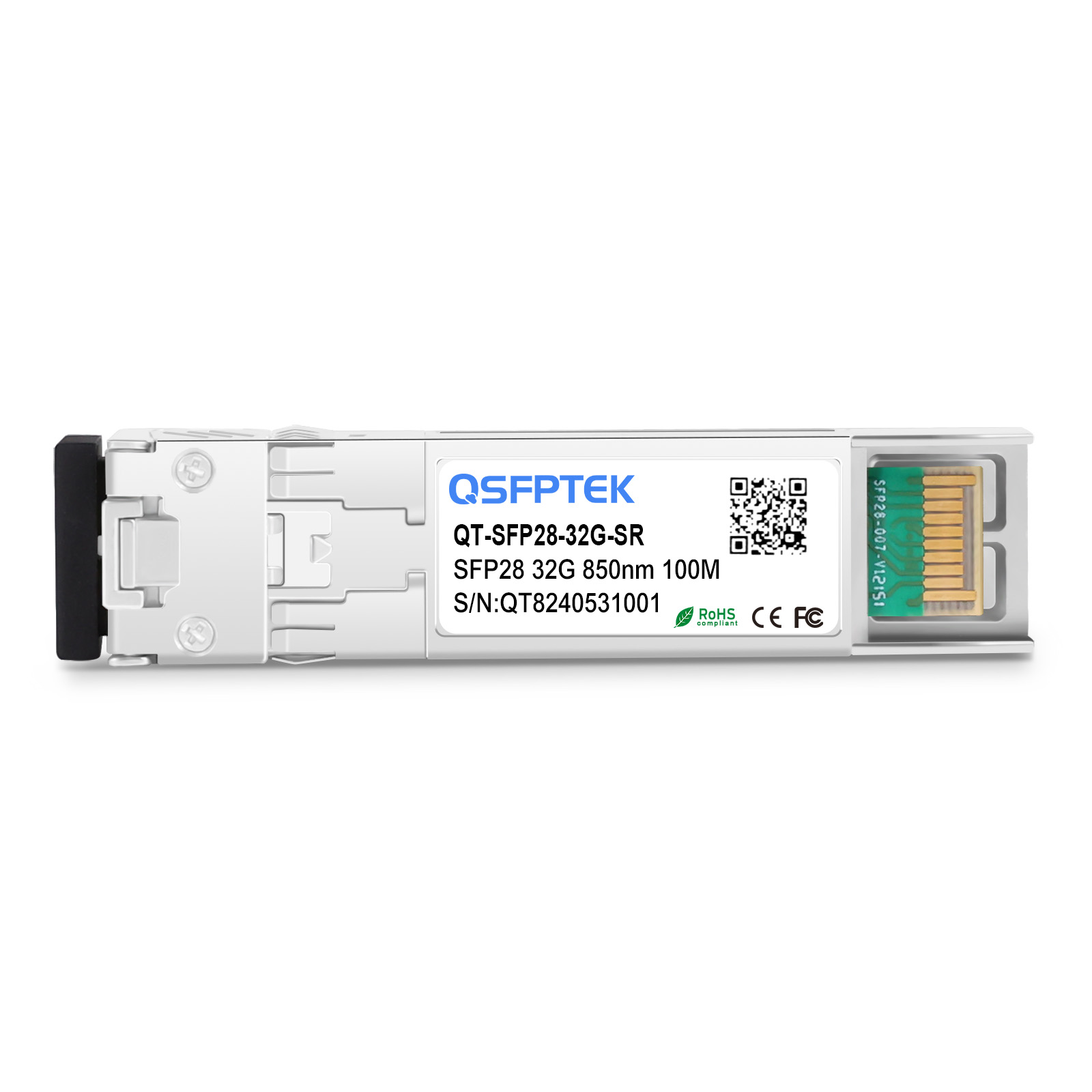 Cisco Compatible DS-SFP-FC32G-SW 32G Fibre Channel SFP28 Transceiver Module- QSFPTEK
