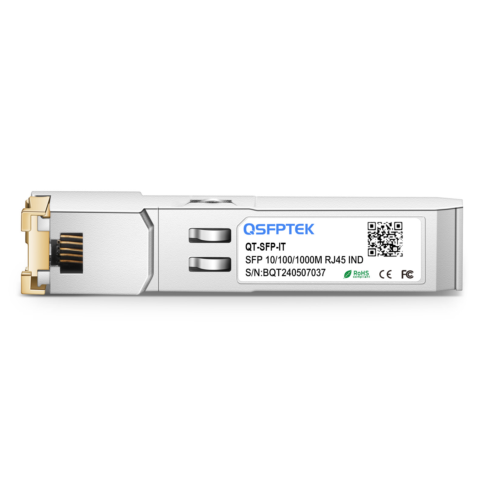Juniper SRX-SFP-1GE-T-ET Compatible 10/100/1000BASE-T SFP Copper RJ-45 100m Transceiver Module ...