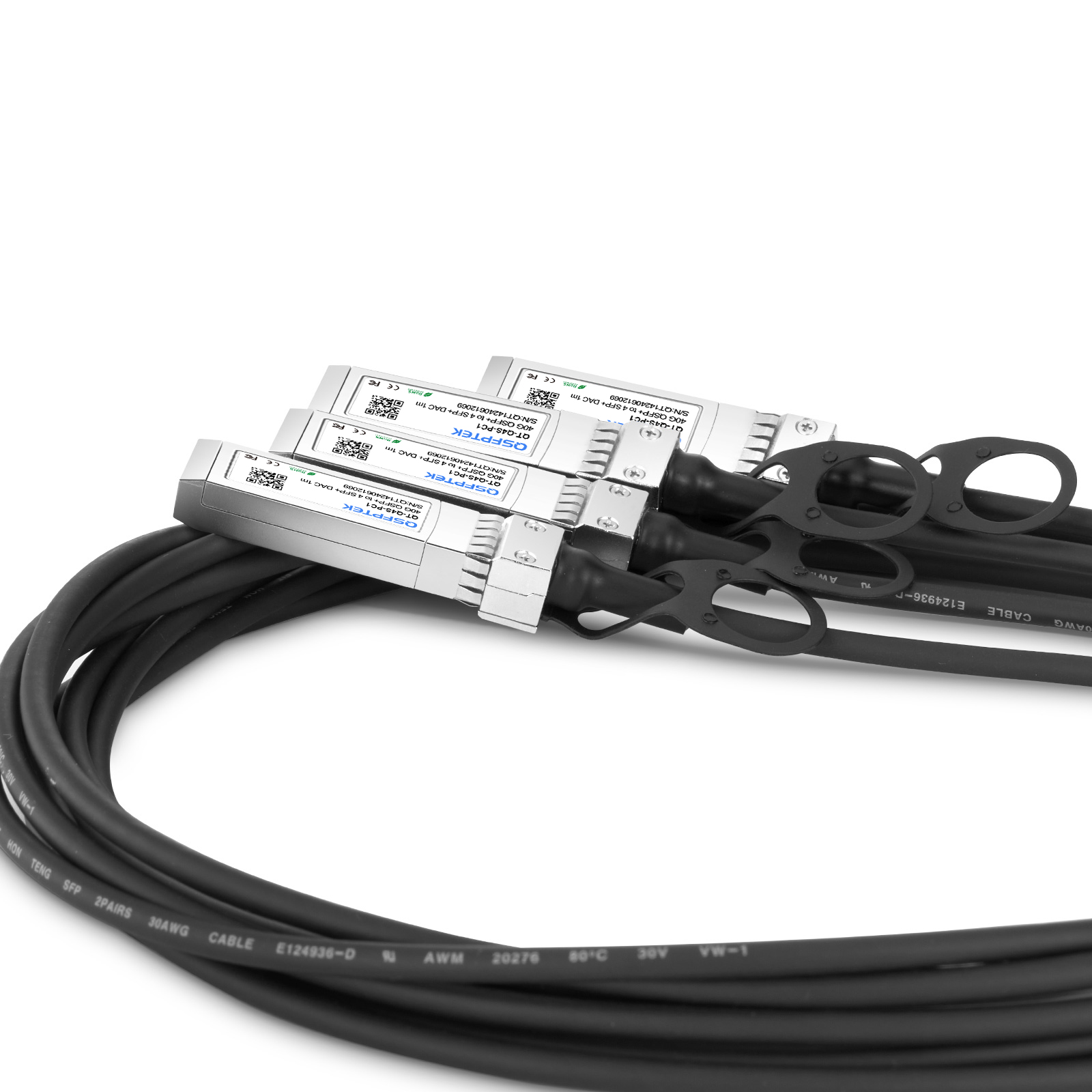 Cisco QSFP-4SFP10G-CU1M 40G QSFP+ to 4x10G SFP+ DAC Breakout Cable - QSFPTEK