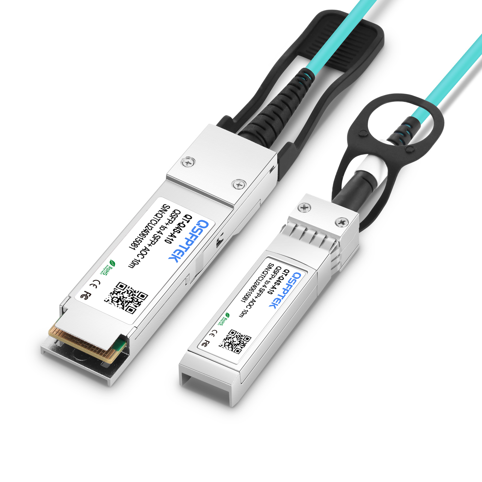 10M Cisco QSFP-4X10G-AOC10M Compatible 40G QSFP+ to 4x10G SFP+ Breakout Active Optical Cable