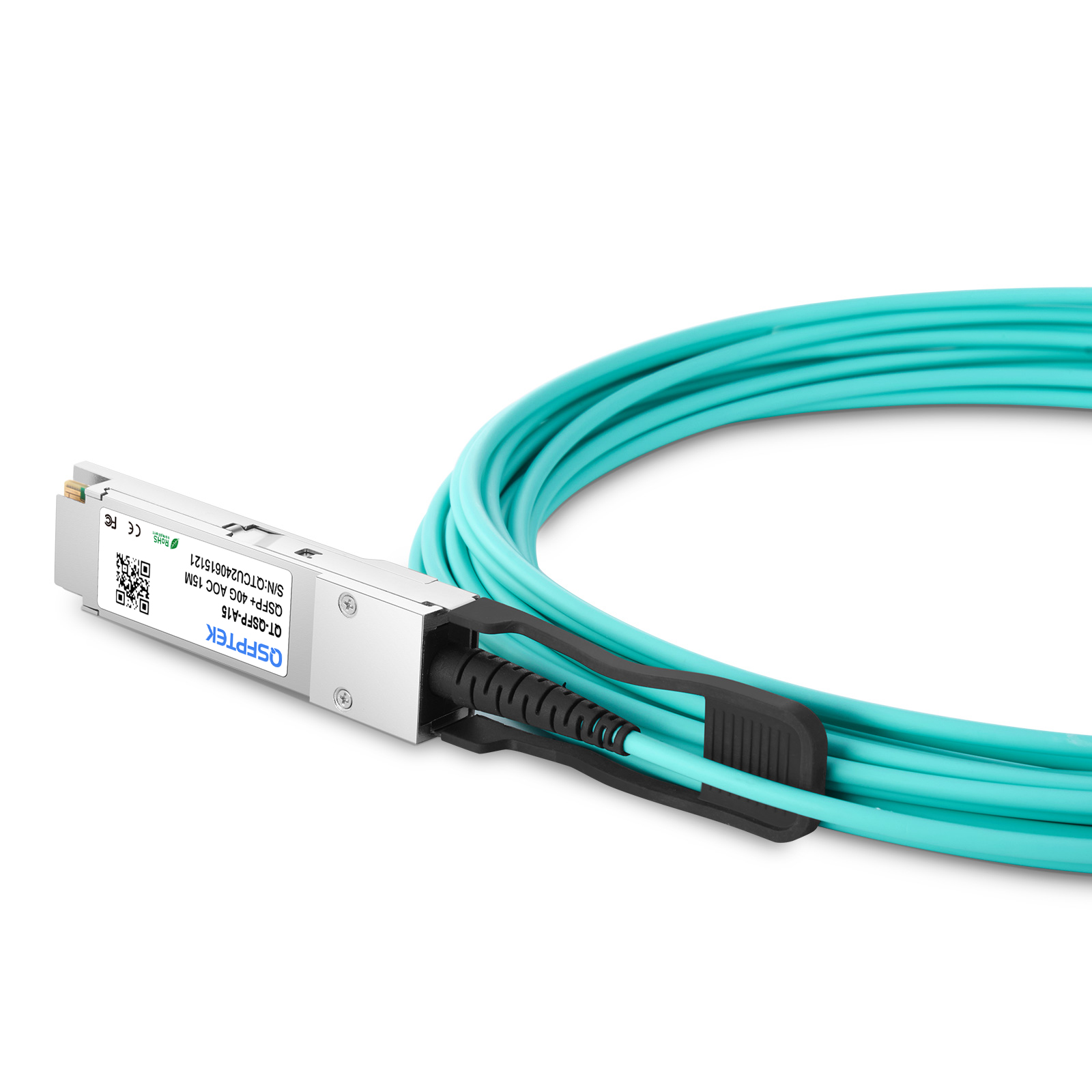 Cisco QSFP-H40G-AOC15M Compatible 40G QSFP+ Active Optical Cable (AOC) - QSFPTEK