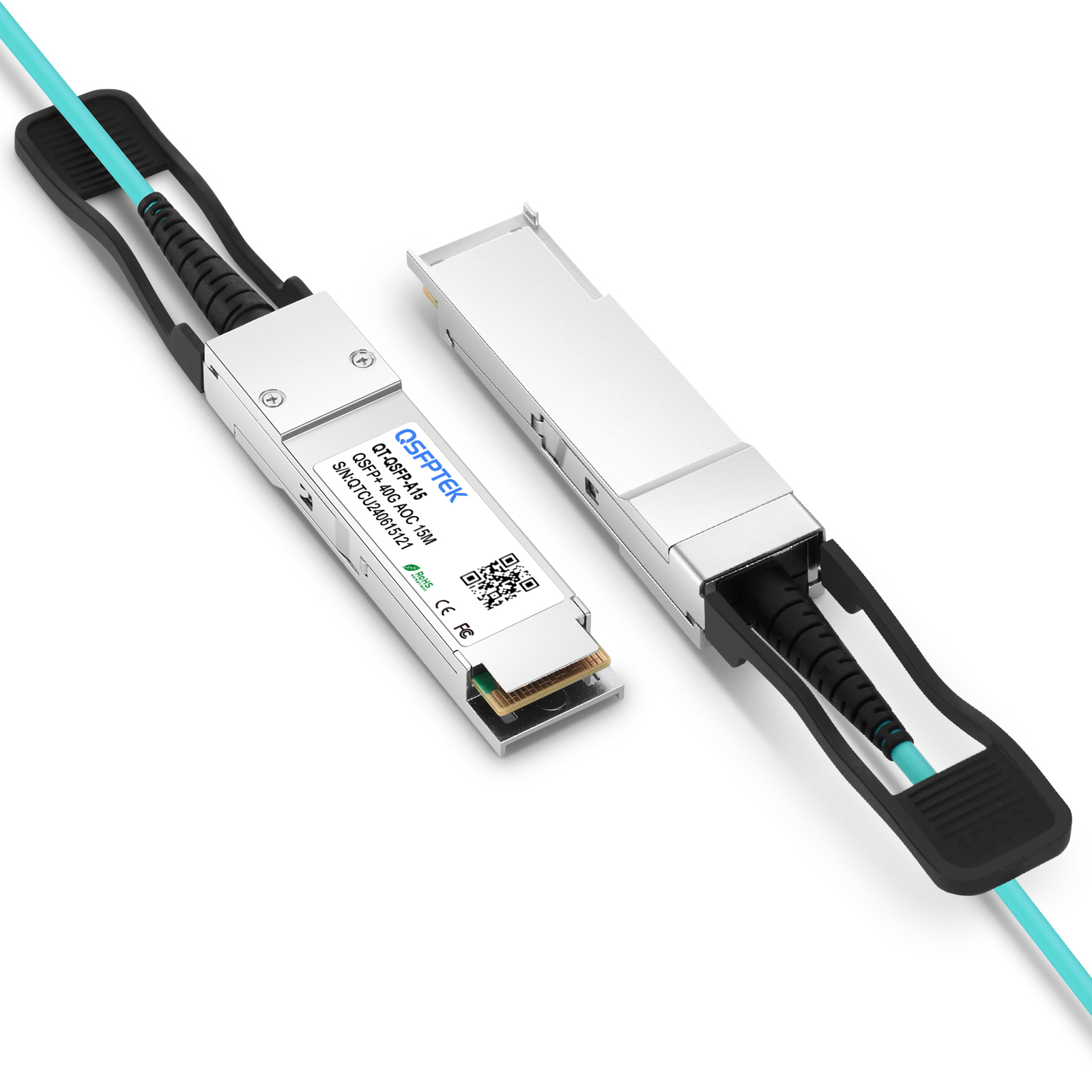 Cisco QSFP-H40G-AOC15M Compatible 40G QSFP+ Active Optical Cable (AOC) - QSFPTEK