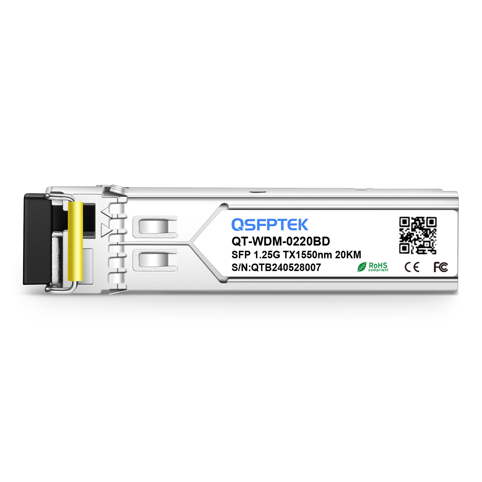 HPE J9142B BiDi SFP 1000BASE-BX-D TX1550nm/RX1310nm 20km Transceiver - QSFPTEK