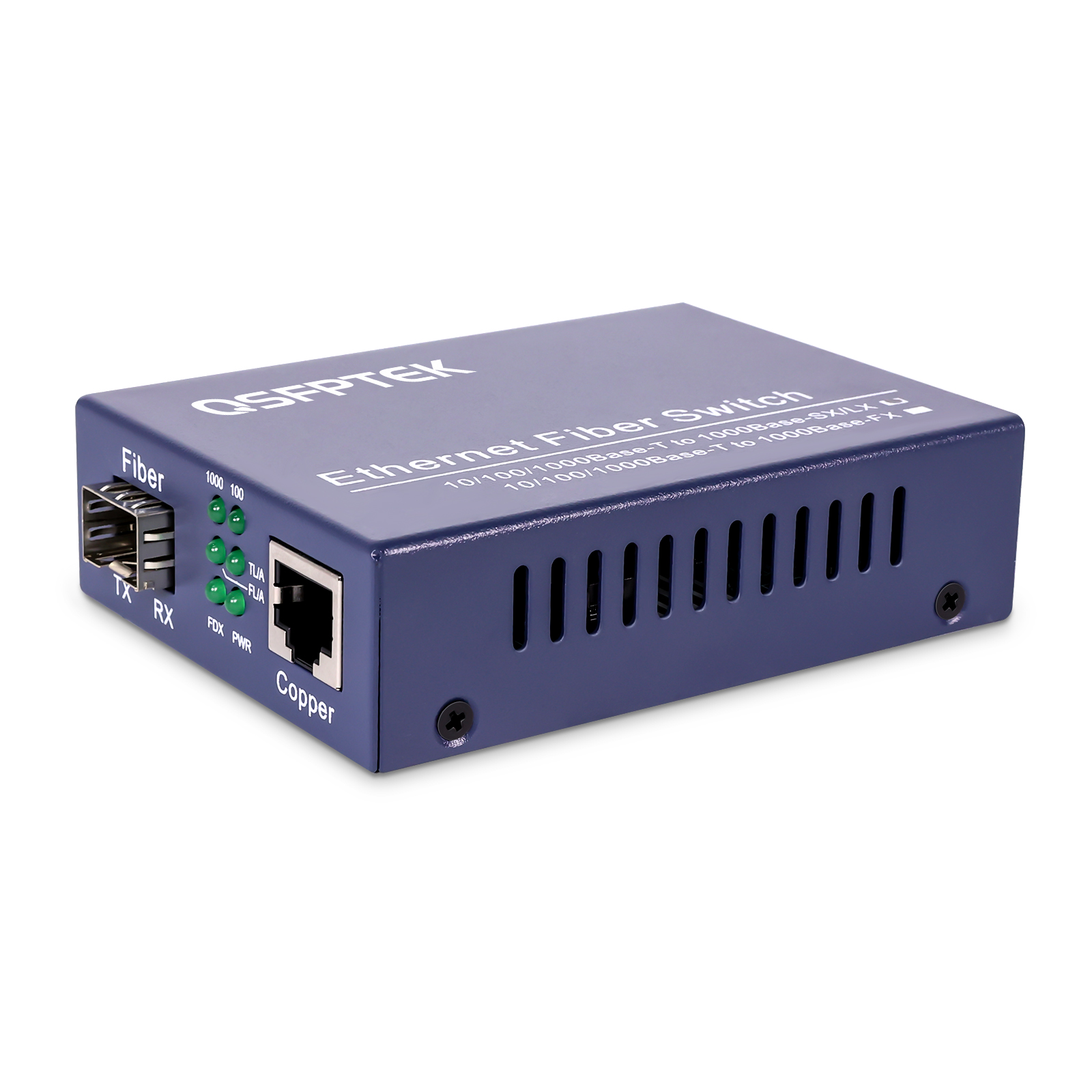 10/100/1000Base-Tx to 1000Base-LX 1Gigabit Ethernet Media Converter, AC ...